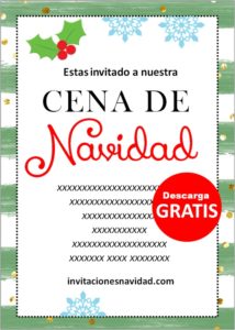 Invitaciones para Cena de Navidad Invitaciones Navidad