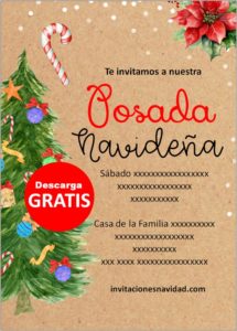 Invitaciones para Posada Navideña gratis | Personaliza online