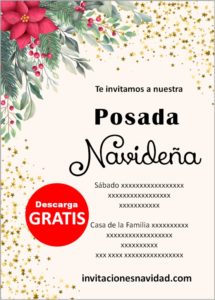 Invitaciones para Posada Navideña gratis | Personaliza online
